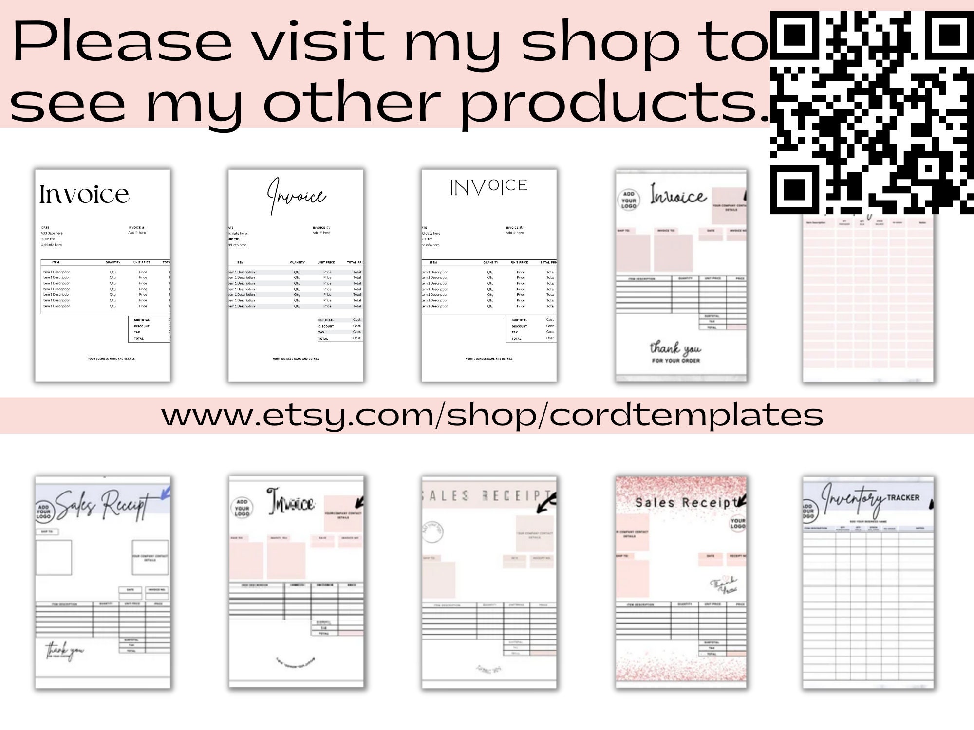 Minimalist Business Receipt Template, Editable Customer Receipt in a ...