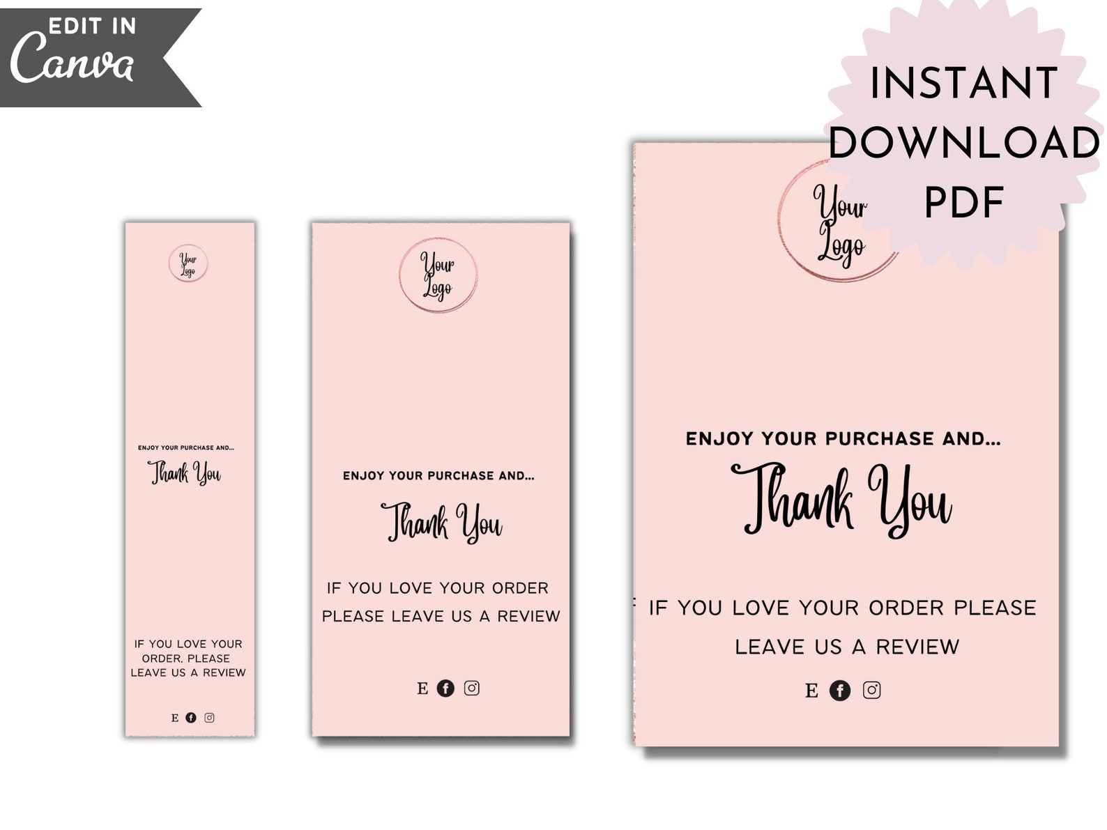 DIY Box Seal Label Template, Printable Packaging Design, Business ...