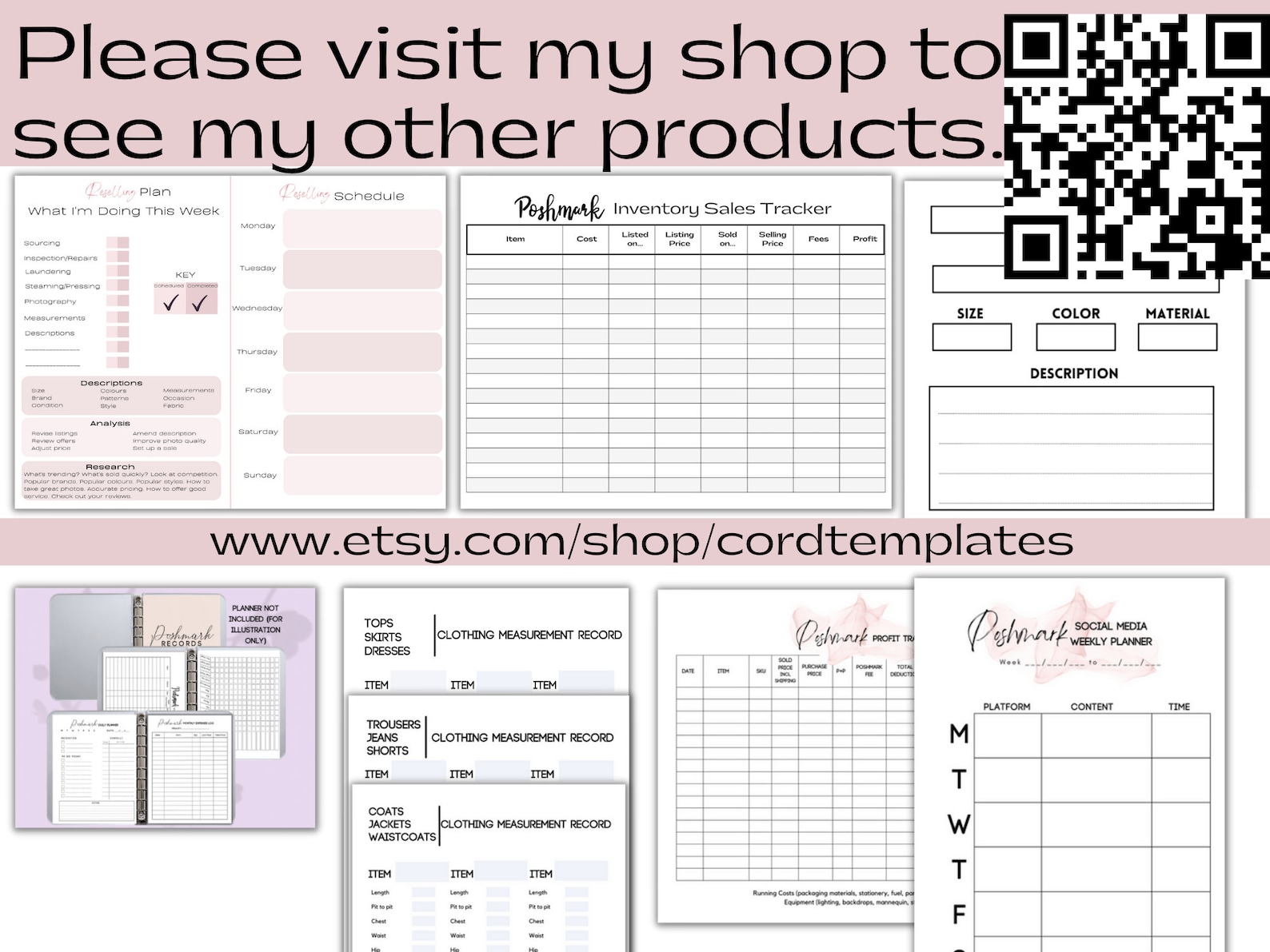 Printable Picking Sheet, Reseller Inventory Record Sheet, Picking Sheet ...