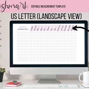 Poshmark Editable Measurement Template | Clothing Measurement Download ...