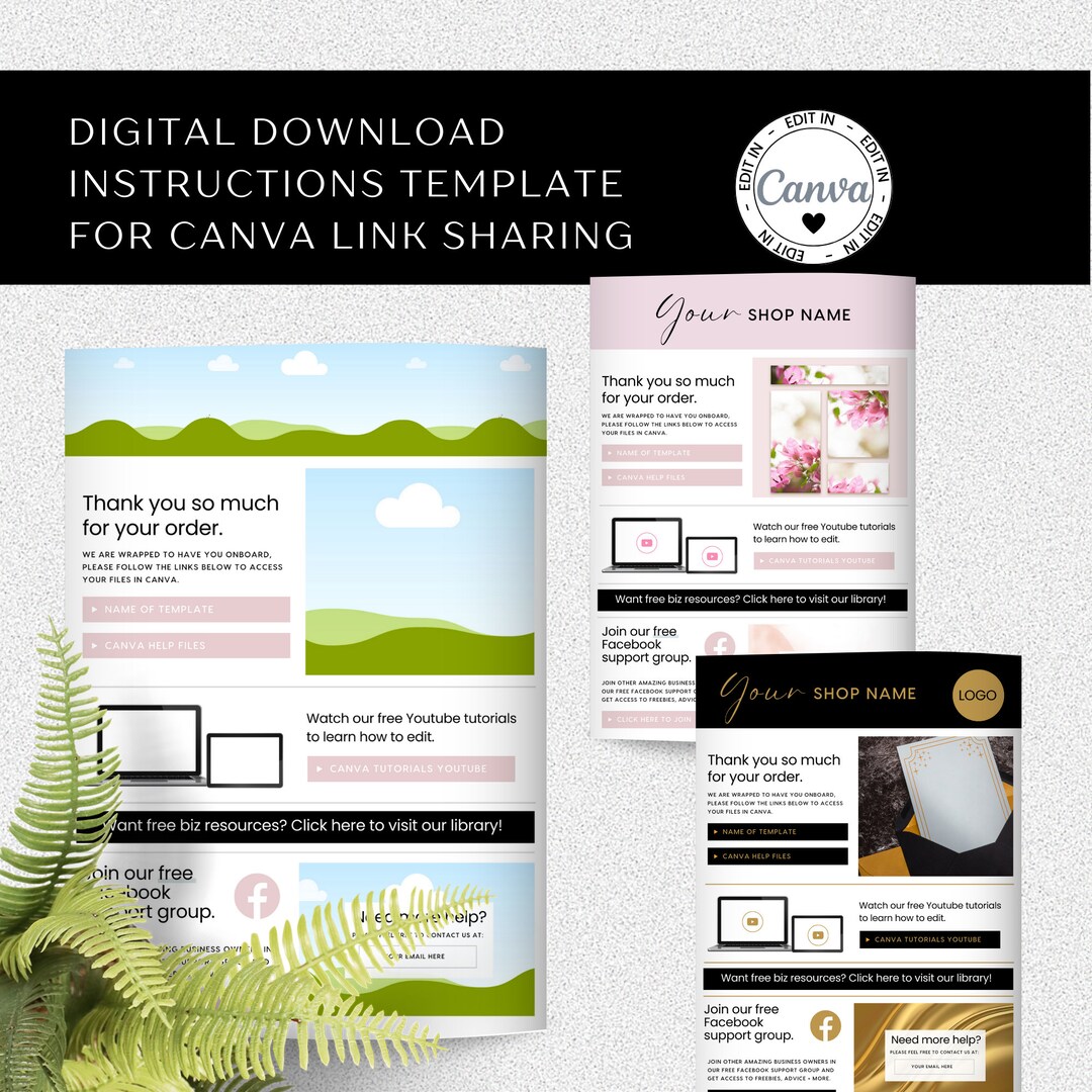 Etsy Listing Instructions Template, Canva Editing Instructions for Etsy ...