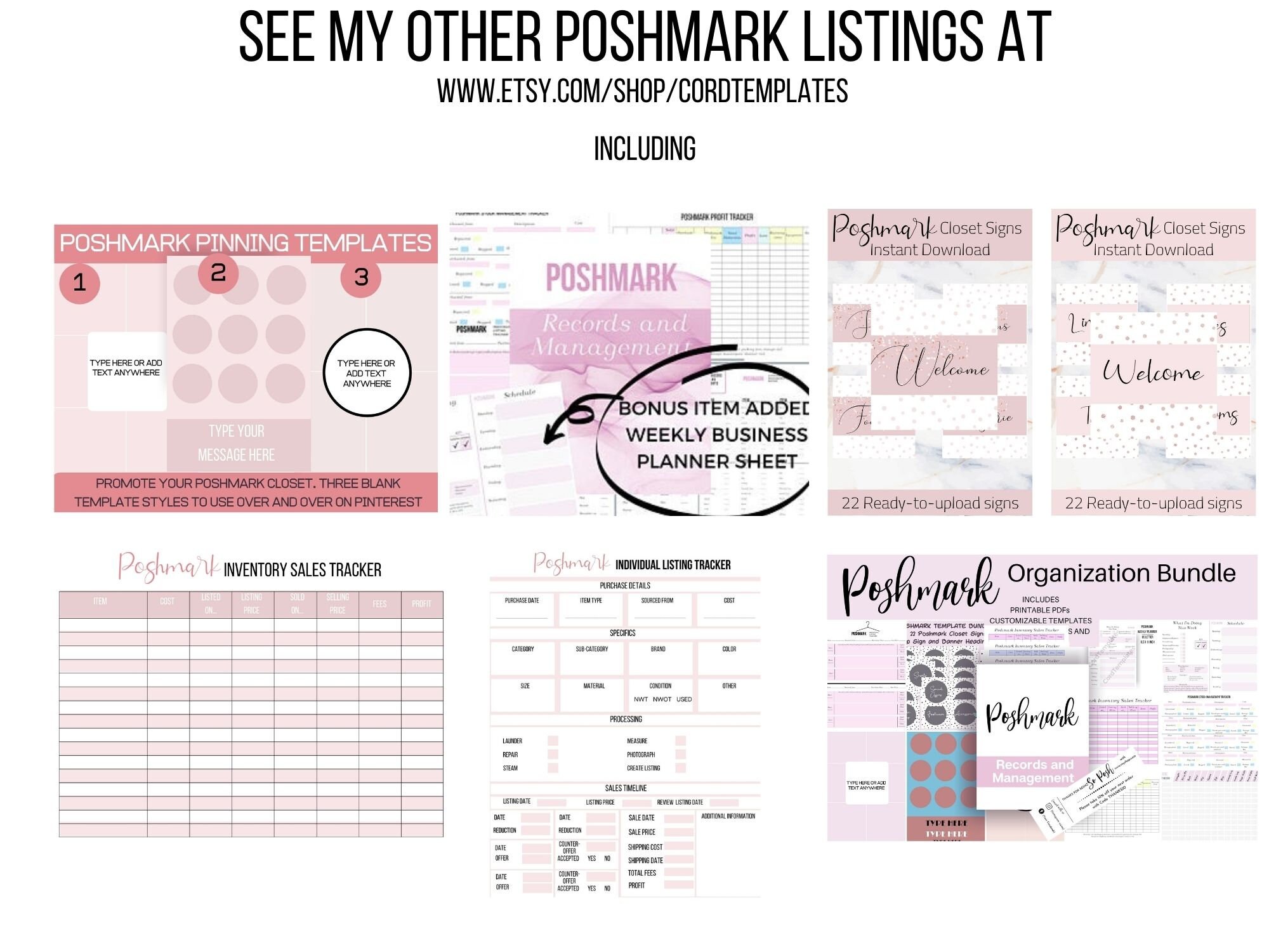 Poshmark Editable Measurement Template | Record of Measurements ...