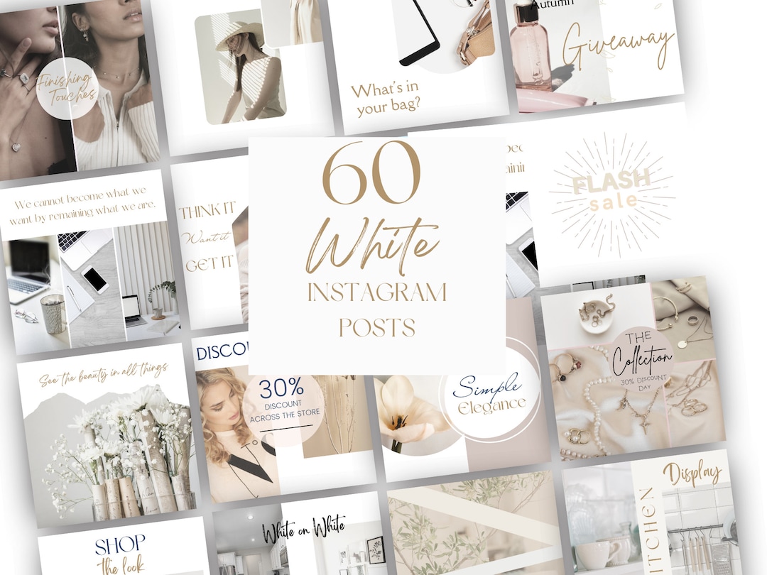White Instagram Post Templates for Beauty, Beauticians, Estheticians ...