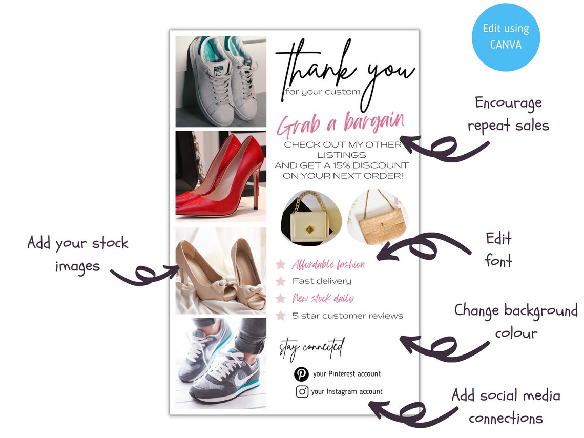 Poshmark Sales Flyer Mockup Template Pack Three Canva | Etsy
