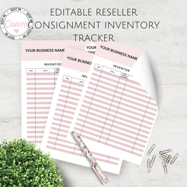 Consignment Inventory Template - Etsy