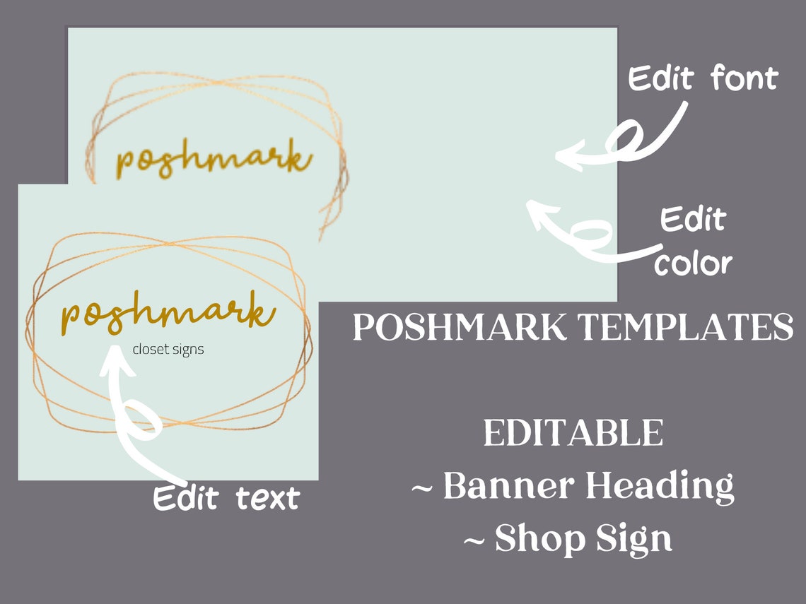 Poshmark Closet Template Bundle. Shop Signs Header Template Shop Banner ...