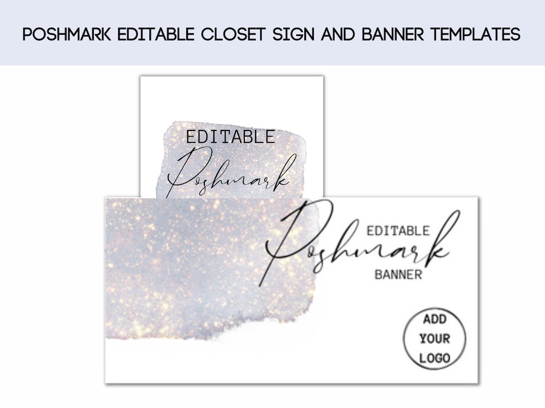Poshmark Editable Shop Sign and Banner Templates | Customizable ...