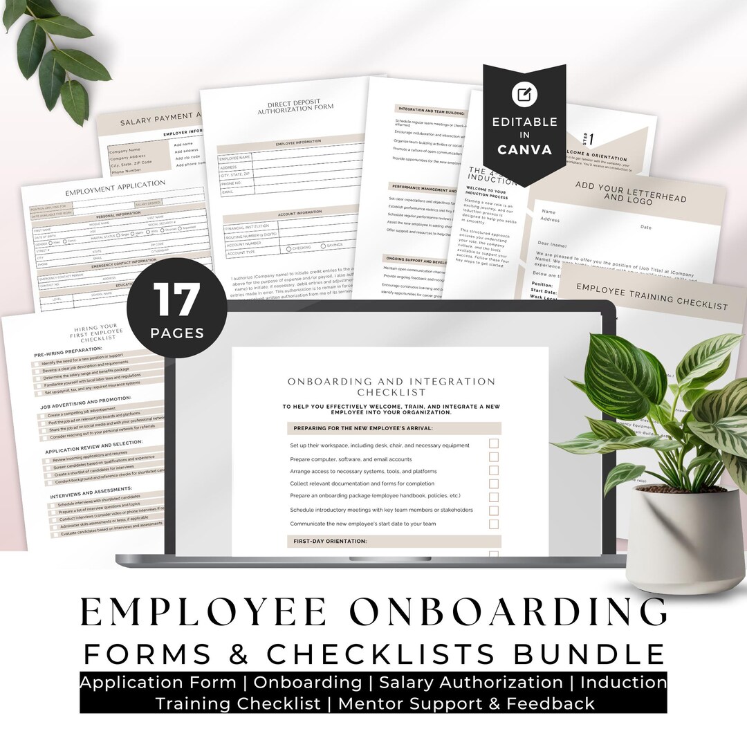 New Employee Onboarding Template Bundle, New Hire Forms, Welcome Packet ...