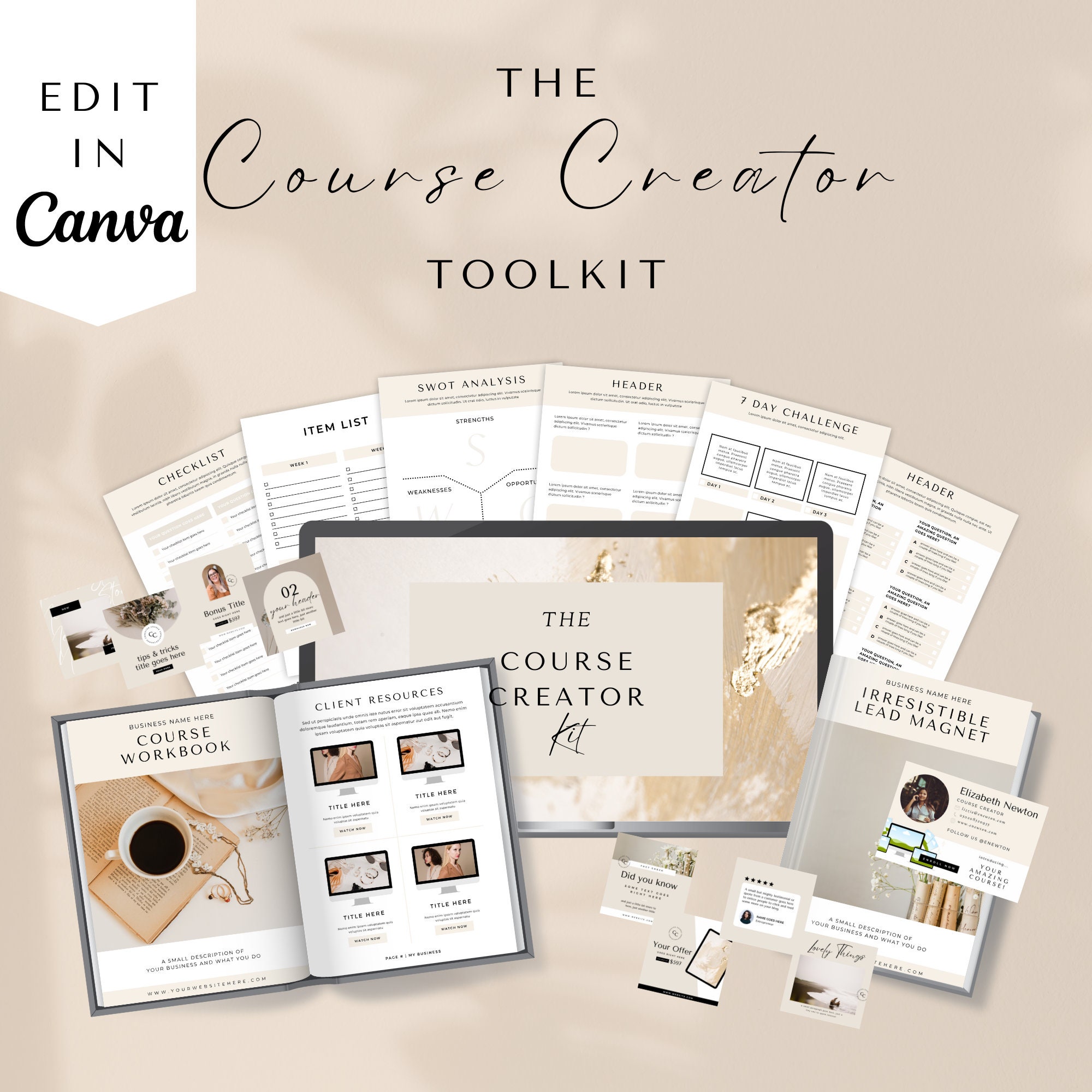 Canva Course Creation Template Bundle for Coaches Course - Etsy