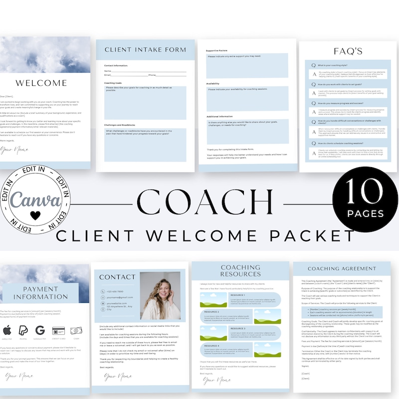 Welcome Packet Template - Etsy