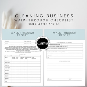 Cleaning Business Walk-through Editable Template, Professional Cleaning ...