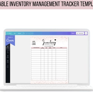 Editable Inventory Tracker, Printable Business Inventory Record ...