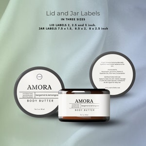 Neutral Cosmetic Bottle Label Templates, Body Care Labels for Beauty ...