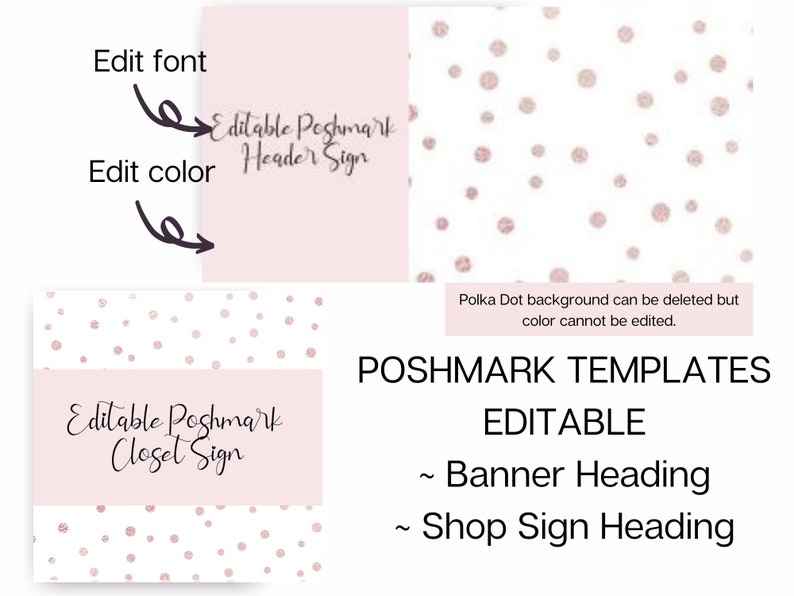 Poshmark Editable Shop Sign and Banner Templates | Customizable ...