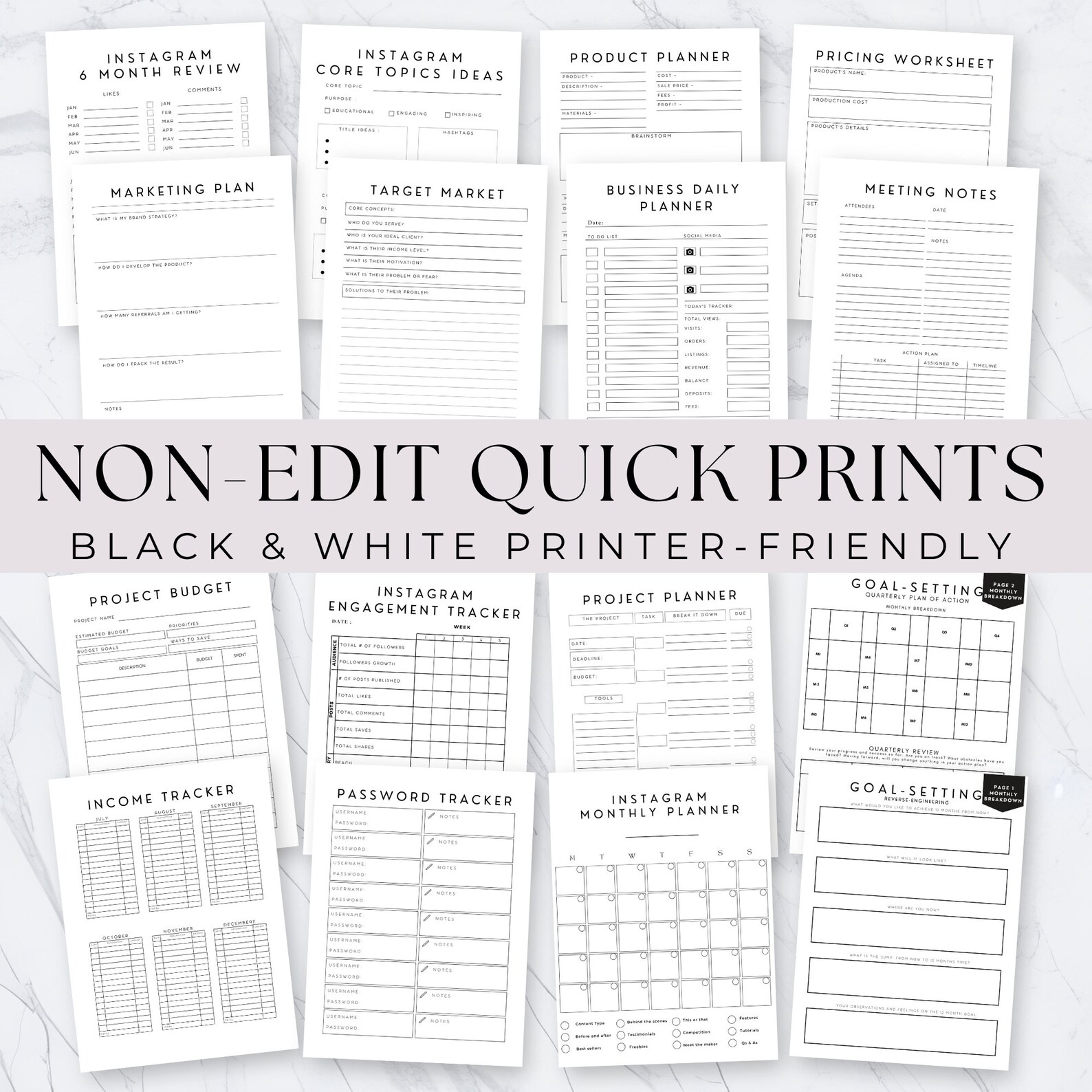 Bakery Business Planner Bundle, Home Bakery Business Forms Pack ...