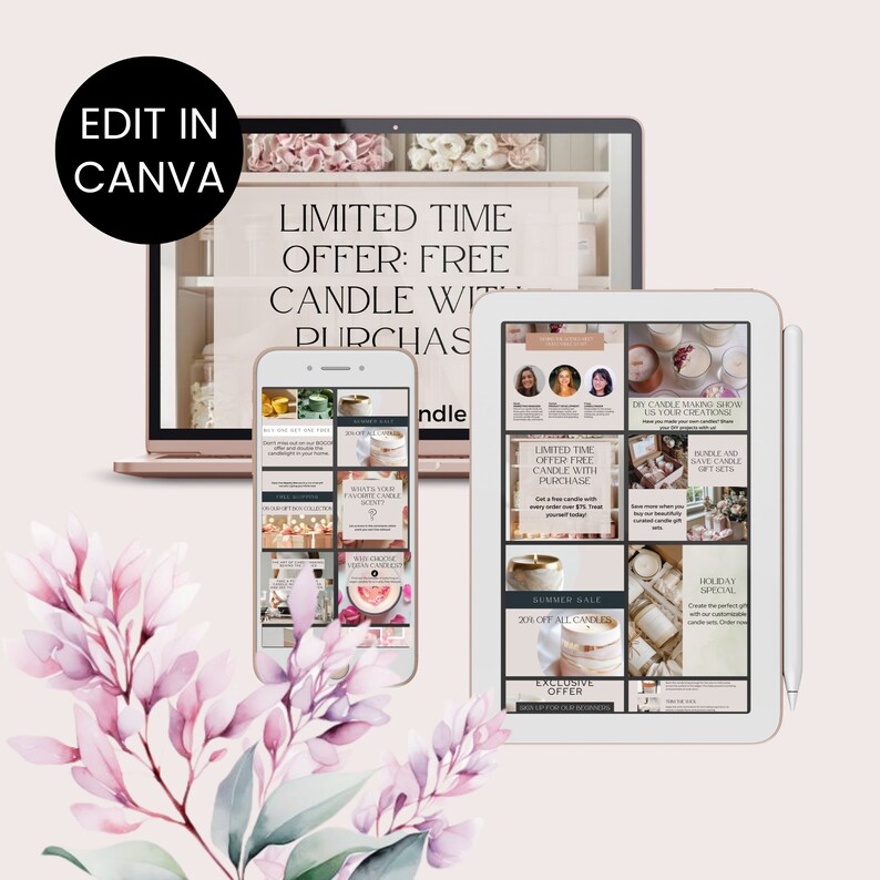 Candle Maker Business Social Media Post Templates, Candle-maker ...