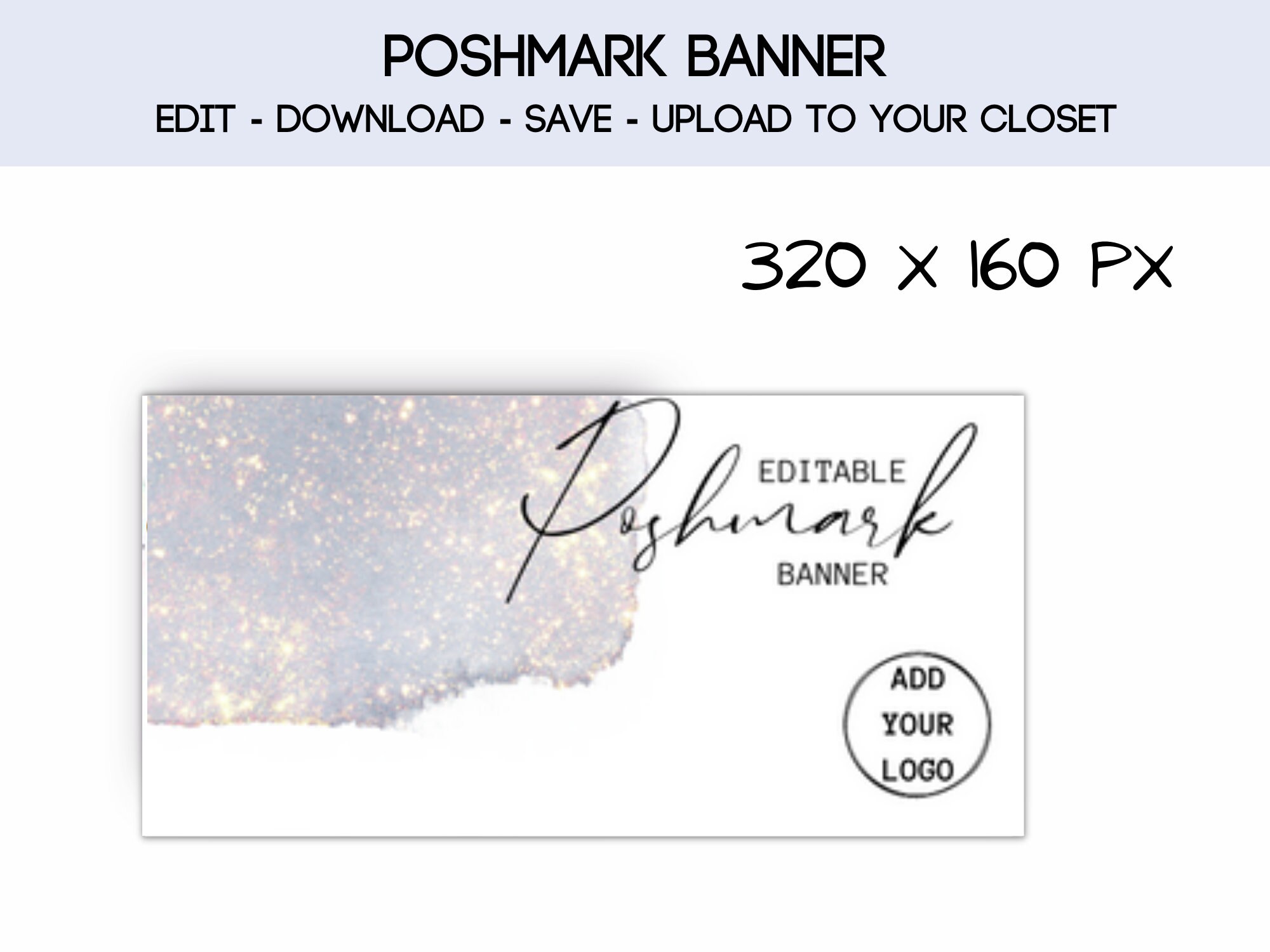 Poshmark Editable Shop Sign and Banner Templates | Customizable ...