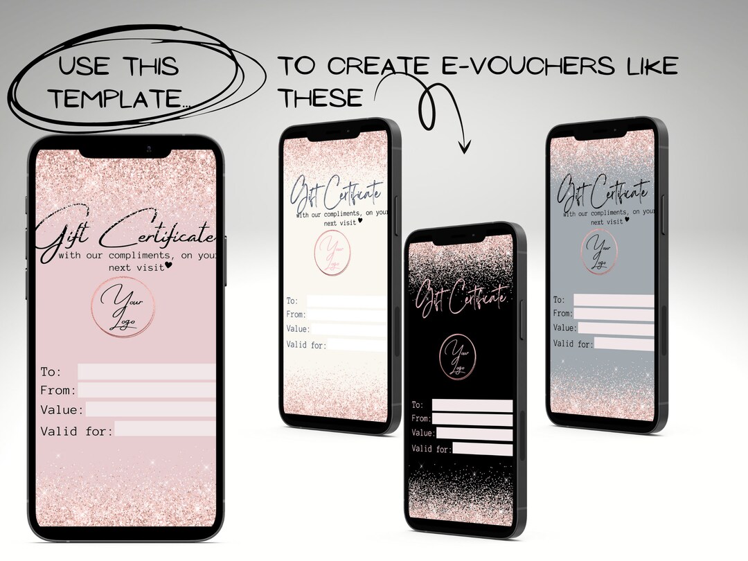 Business E-gift Certificate Template. Add Your Logo. Virtual Gift Card ...