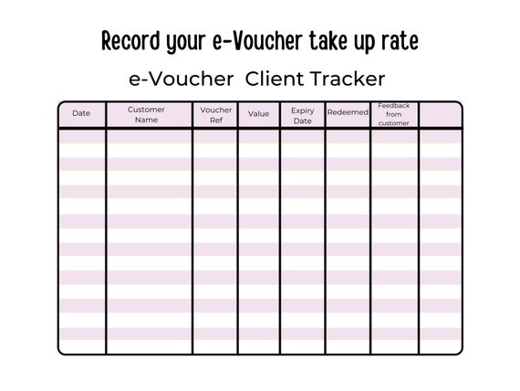 Gift Certificate Log Template