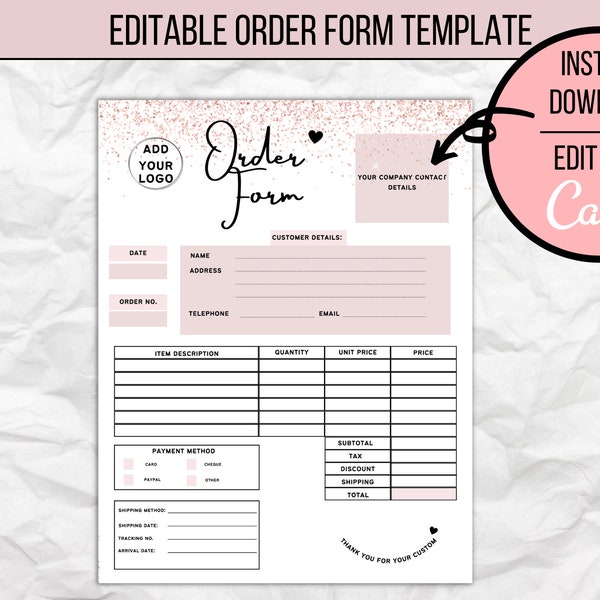 Cute Order Form - Etsy