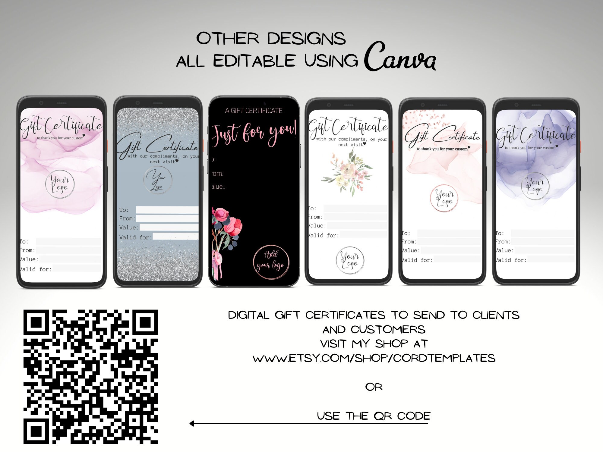 Business E-gift Certificate Template. Add Your Logo. Virtual Gift Card ...