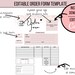 Pink Glitter Effect Editable Order Form Template, Printable and ...