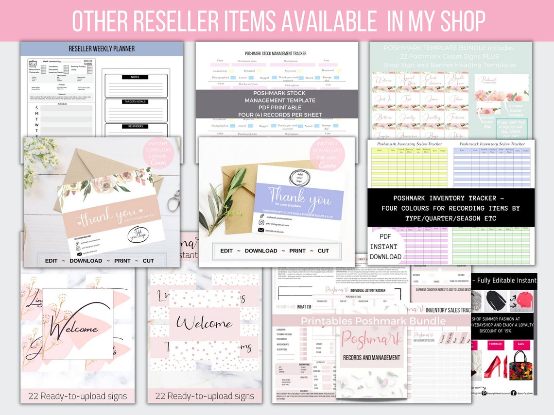 Clothing Measurement Photo Note Printables Reseller - Etsy