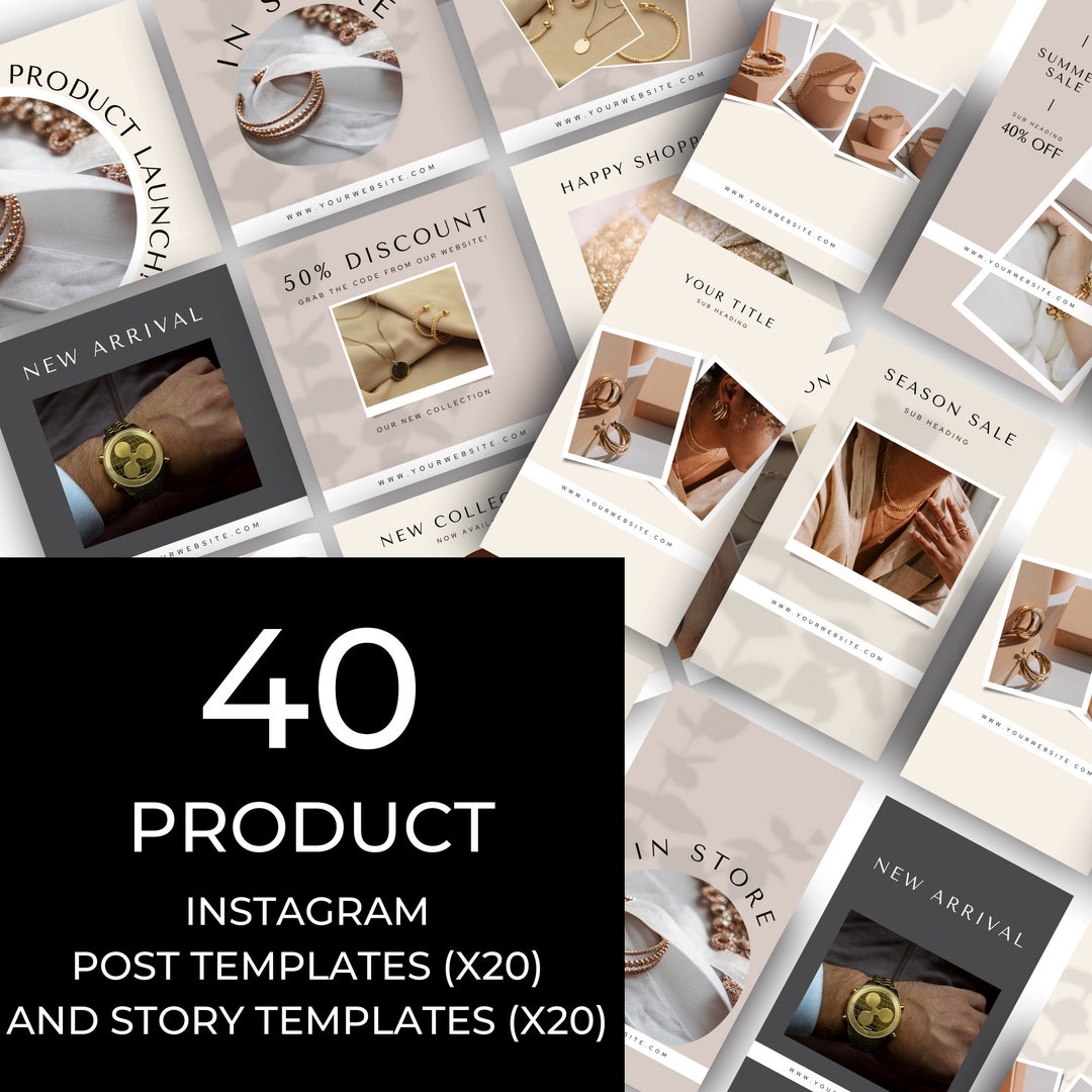 Jewelry Instagram Post Template, Jewellery Social Media Branding ...