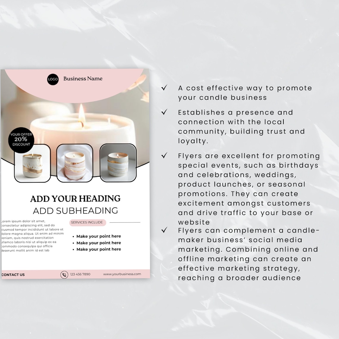 Candle Maker Business Flyers, Candle Business Advertising, Candle Craft ...