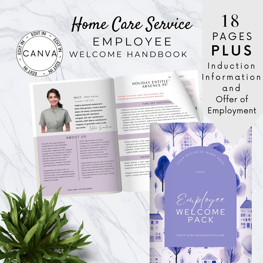 Home Care Employee Welcome Package Template, HR Checklist for Small ...