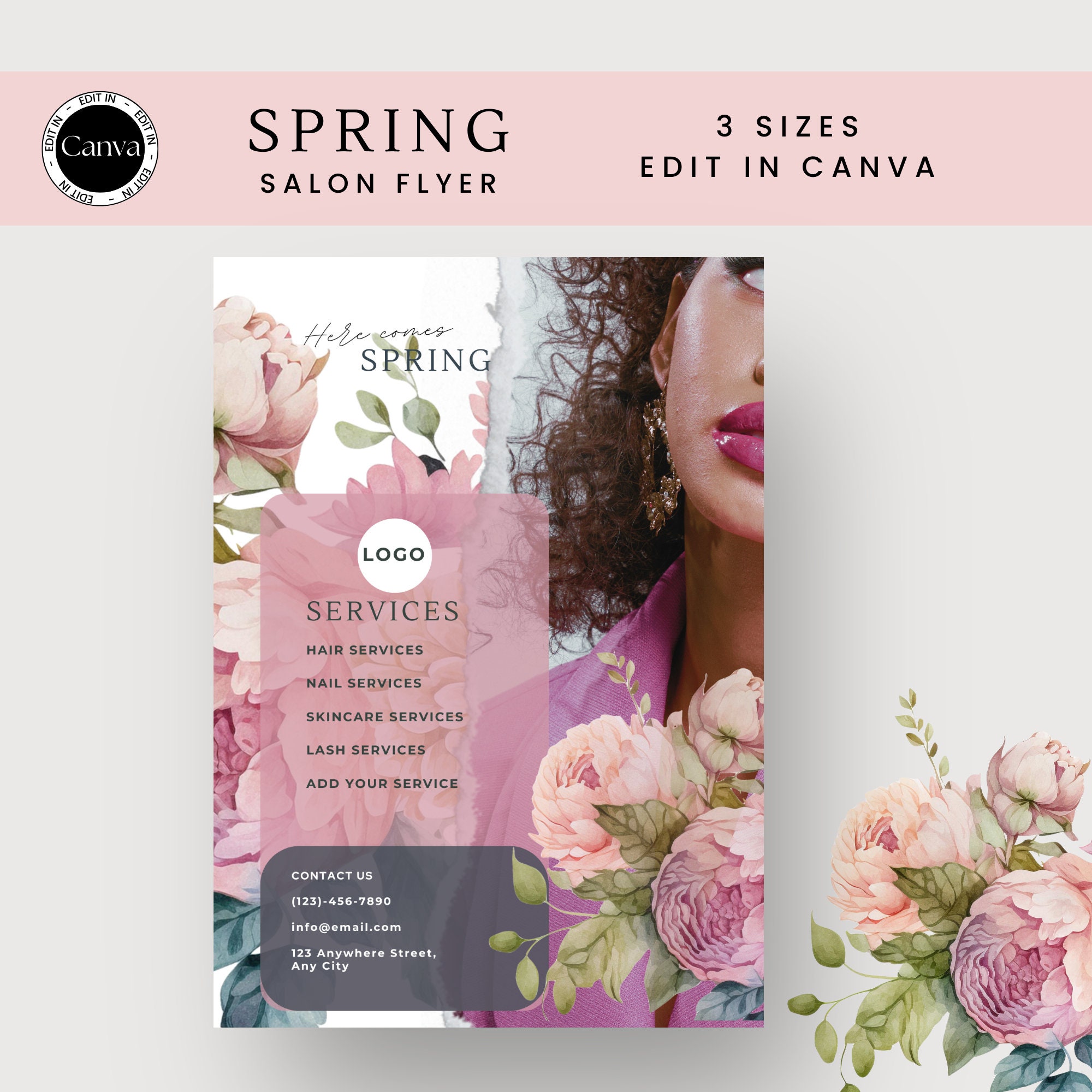 Salon Spring Specials Flyer, DIY Flyer Template for Hair, Nail Tech ...