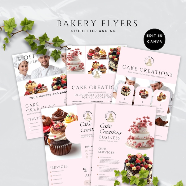 Cake Maker Branding Pack, Bakery Business Templates Pack, Business Plan ...