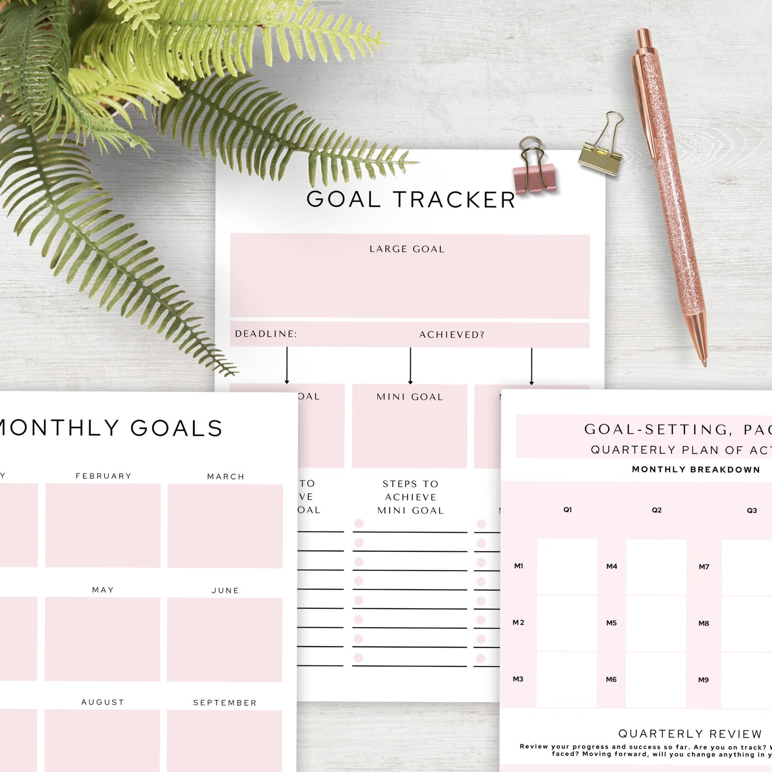 Printable PDF Goal Setting Worksheet Goal Planning Resources - Etsy
