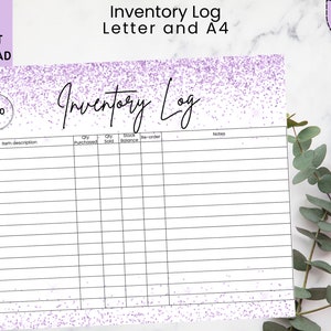 Beauty Branding Editable Inventory Tracker Template, Inventory Log ...