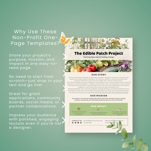 One Pager Community Garden Project Templates – Editable One-page ...
