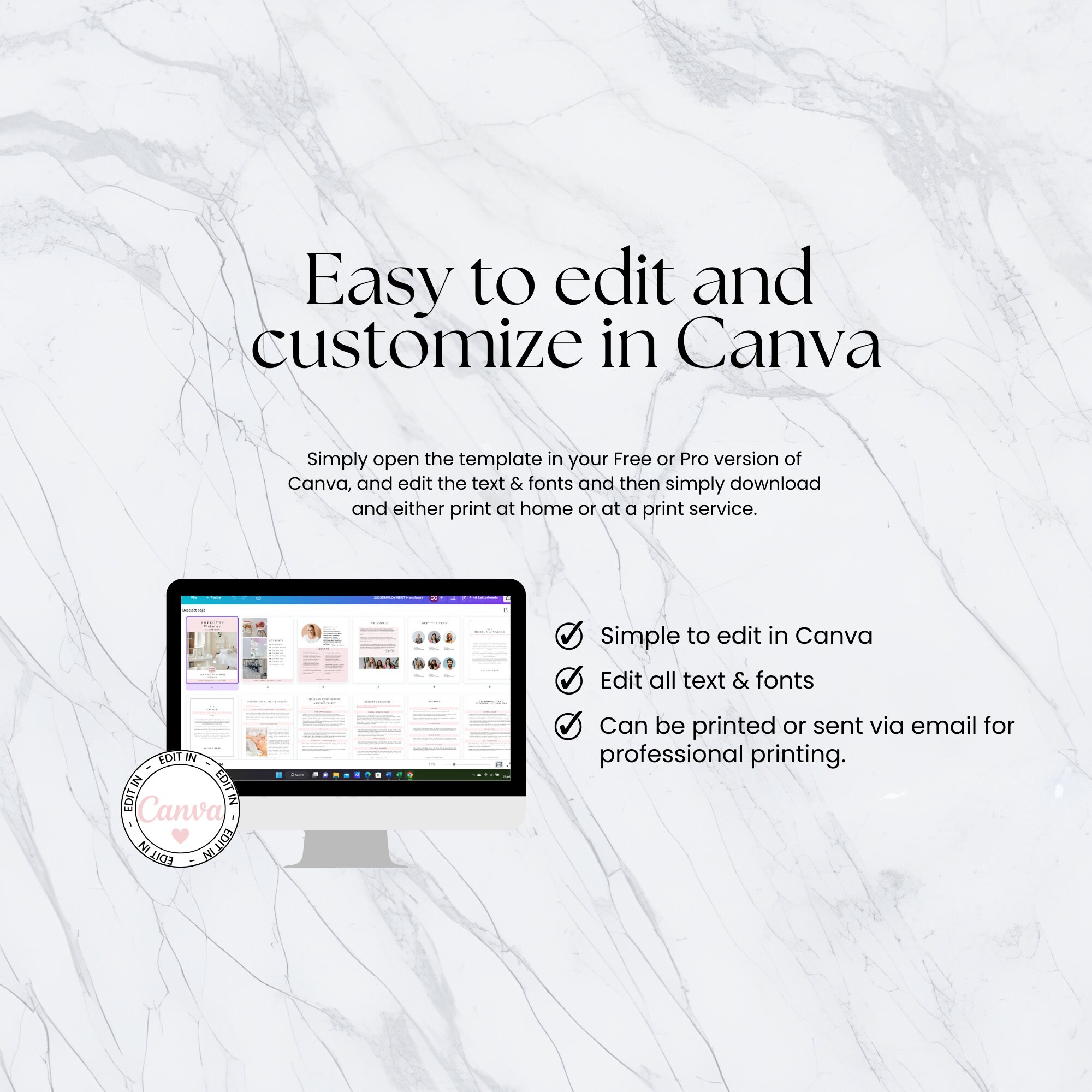 Salon Service Guide for Clients and Customers Customer - Etsy