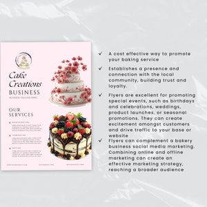 Cake Maker / Bakery Business Flyers, Cake Decorator Advertisement ...