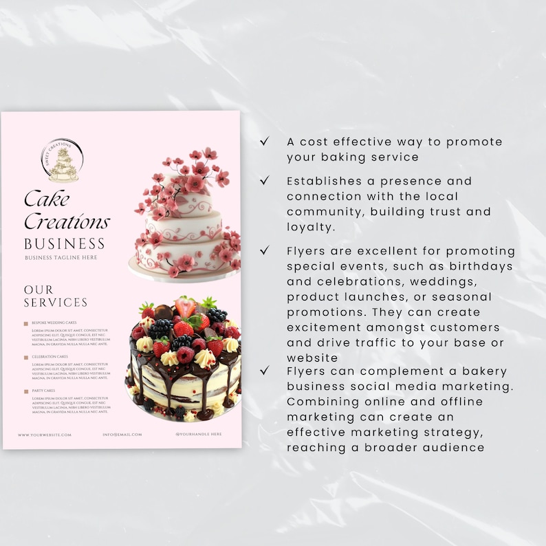 Cake Maker / Bakery Business Flyers, Cake Decorator Advertisement ...