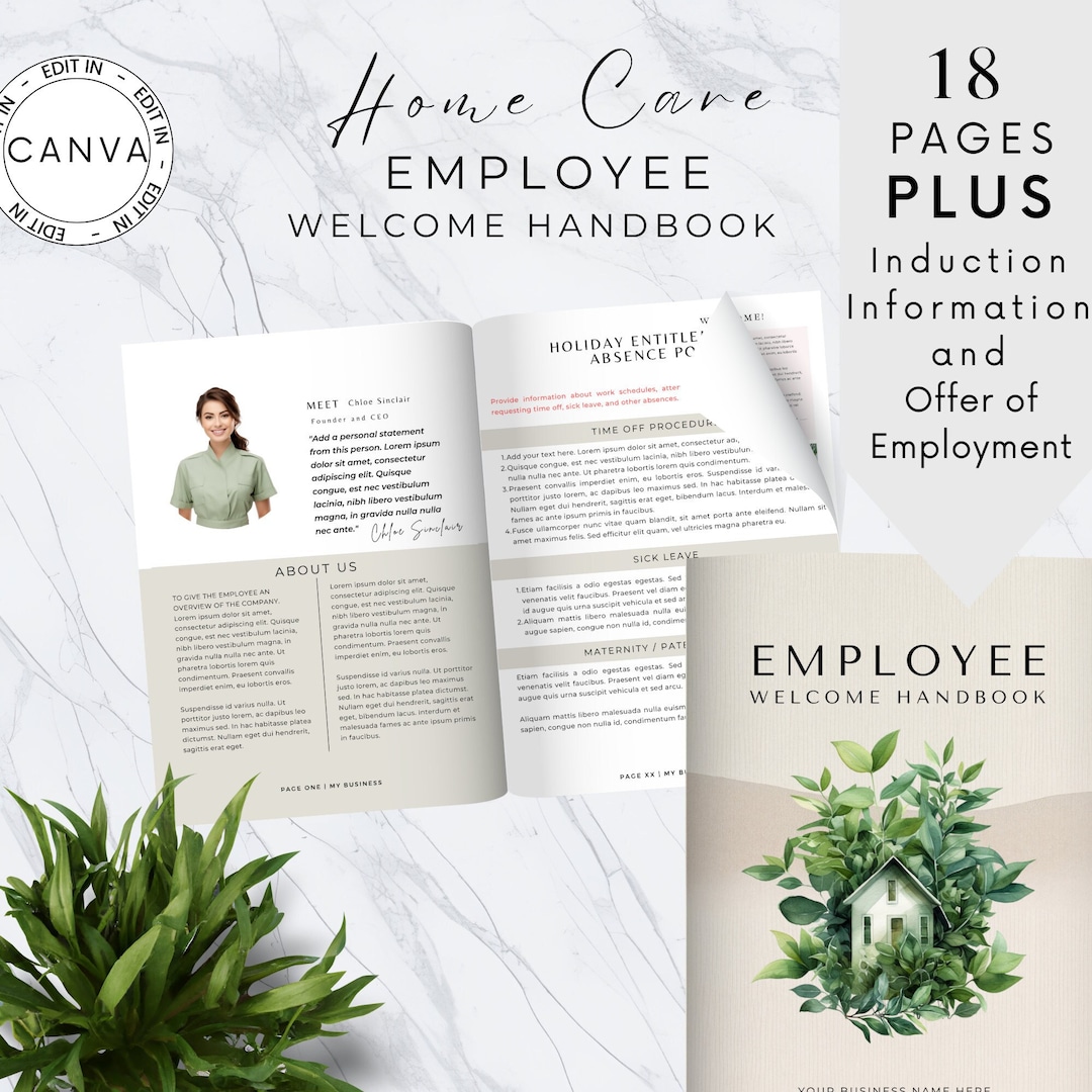 Home Care Employee Welcome Package Template, HR Checklist for Small ...