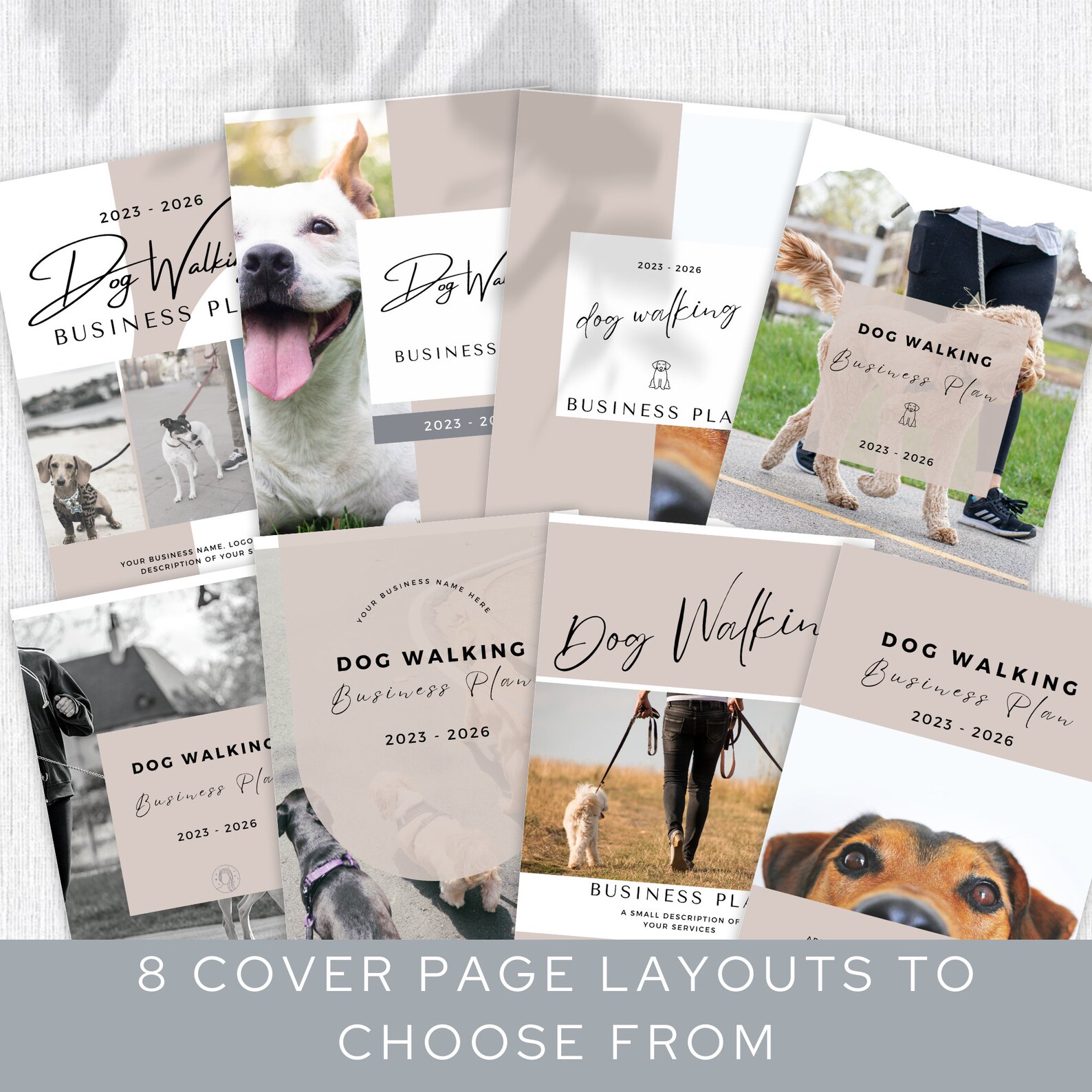 Dog Walking Business Plan Template, Dog Care Canva Template, Editable ...