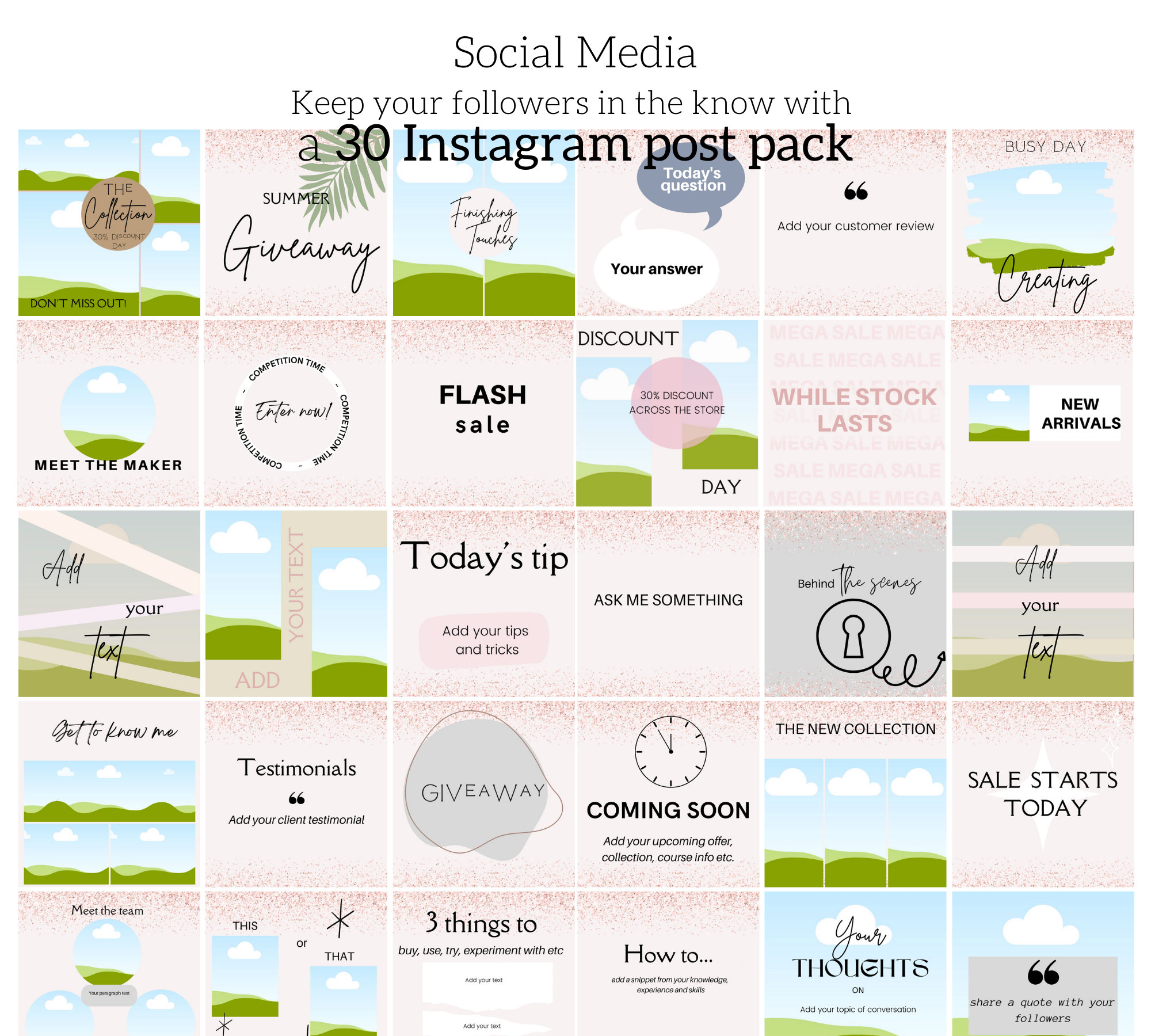Editable Small Business Forms, Instagram Post Templates and Line Sheet ...