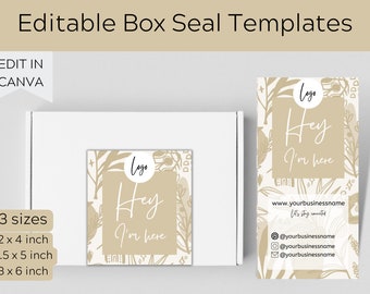Box Seal Label Template Retro Sticker DIY Printable Retro - Etsy UK