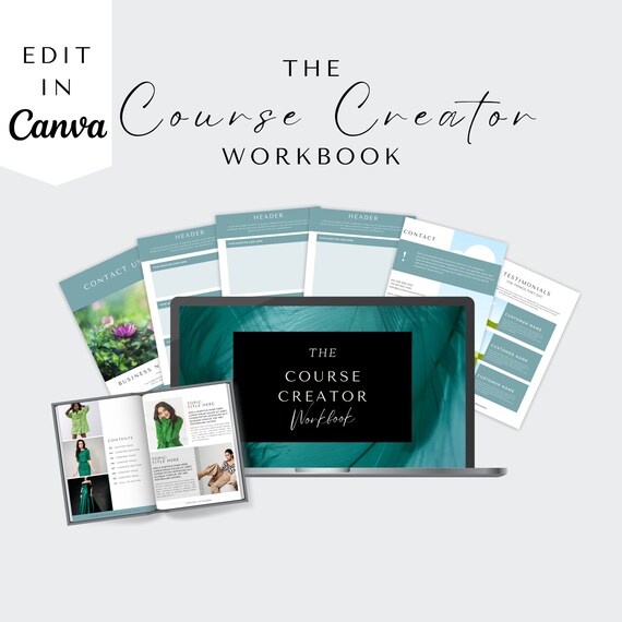 Course Creator Workbook Template Canva Workbook for Lead - Etsy