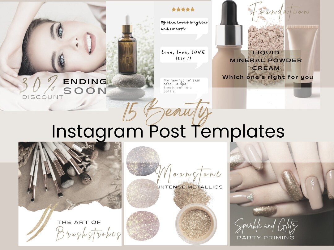 15 Instagram Post Canva Templates, Beauty/beautician Insta Posts, Canva ...