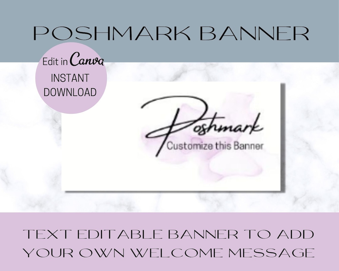 Poshmark Banner Header | Editable Poshmark Banner | Customize | Add ...