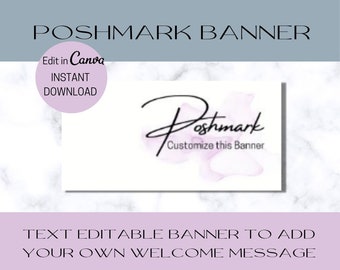 Poshmark Header | Editable Poshmark Banner | Customize | Add Your Logo ...