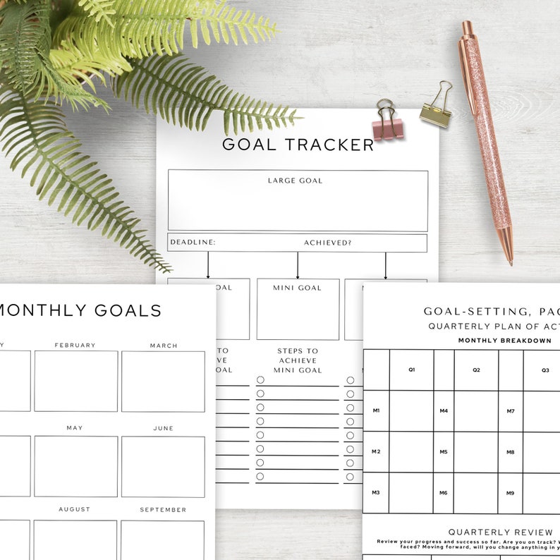 Printable PDF Goal Setting Worksheet, Goal Planning Resources for ... Printable PDF Goal Setting Worksheet, Goal Planning Resources for ...