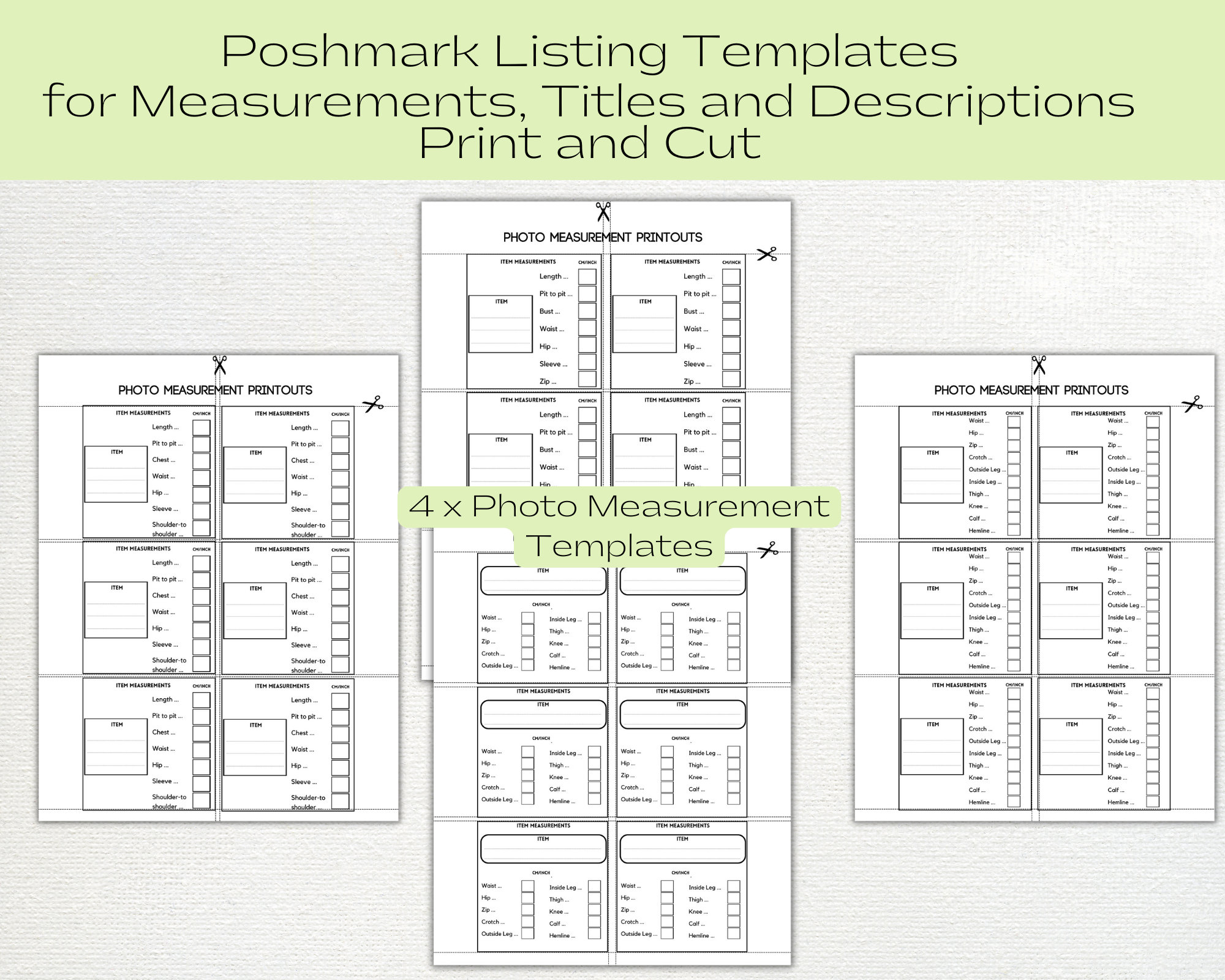 Poshmark Templates for Clothing Photo Infographics, Printable Poshmark ...
