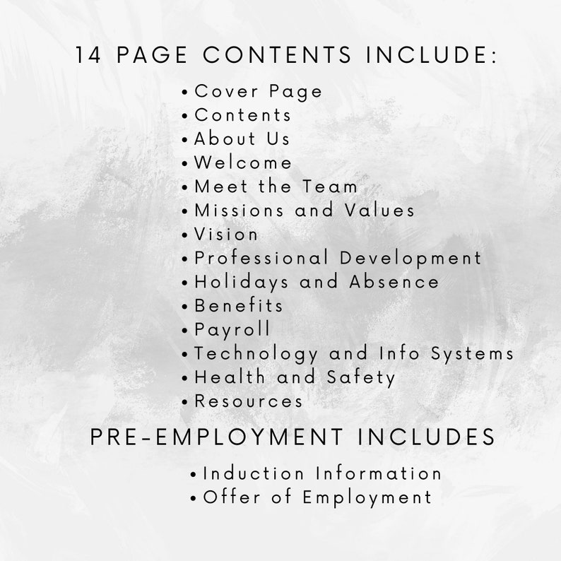 Beauty Salon Employee Welcome Handbook, Employee Welcome Package ...