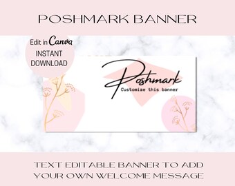Poshmark Header Editable Poshmark Banner Customize Add | Etsy